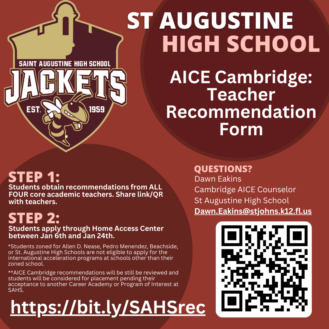 SAHS AICE – St. Augustine High School